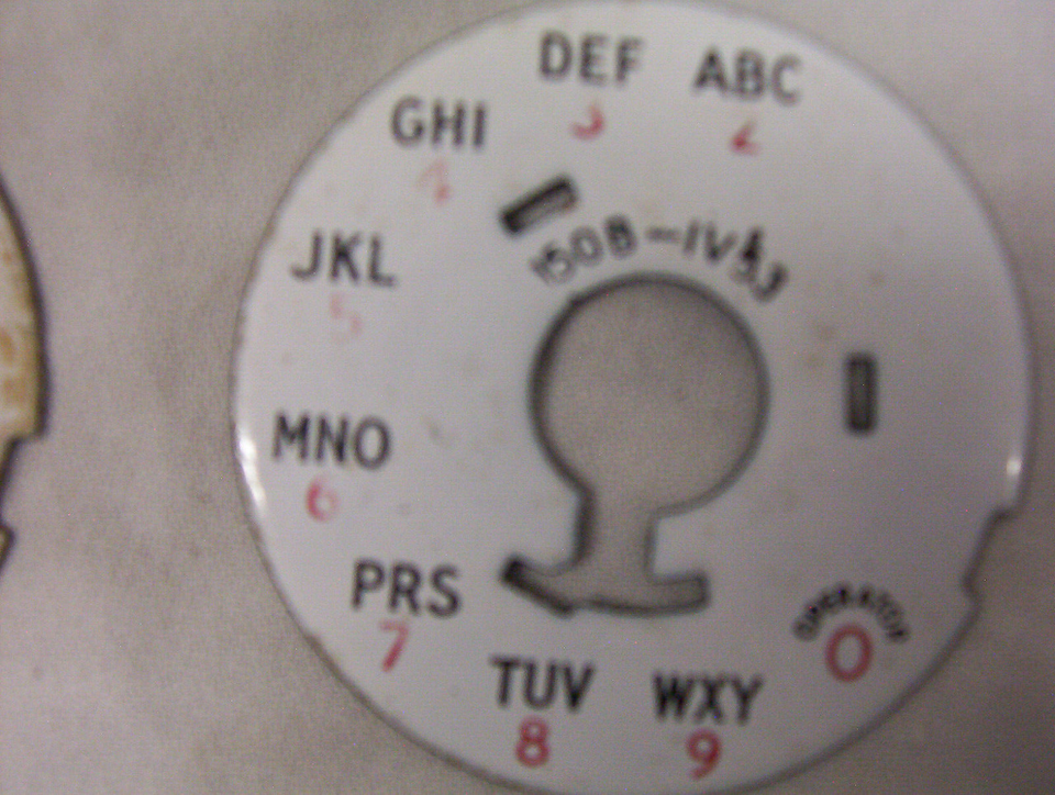 Set of five original Western Electric porcelain dial plates dated 1953 ...