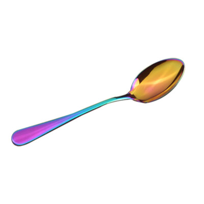 Stainless Cutlery Steel Sets Spoon Rainbow Tableware Silverware HomeBH ...