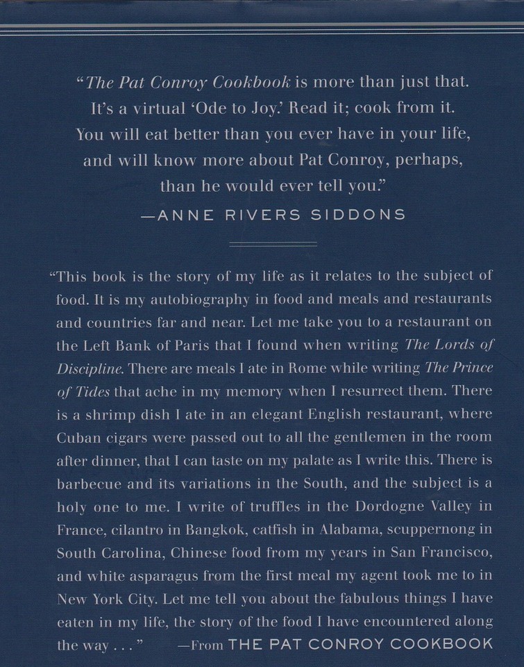 2004 HC Signed & Inscribed Book: The Pat Conroy Cookbook... MINT! | eBay