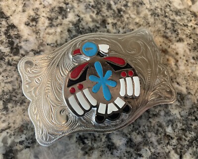 Vintage Frontier Nickel Silver Southwestern American Thunderbird Belt ...