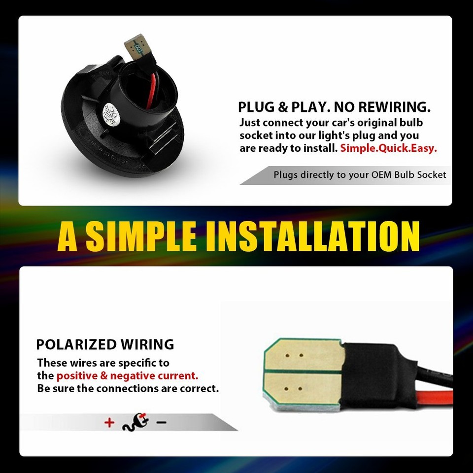 Red 6X Amber LED Marker Smoke Bumper Side Fender Lamp Fit Mazda Miata ...