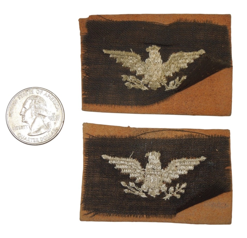 Original WWII US Army Air Force A-2 Colonel Eagle Insignia Patch Lot ...