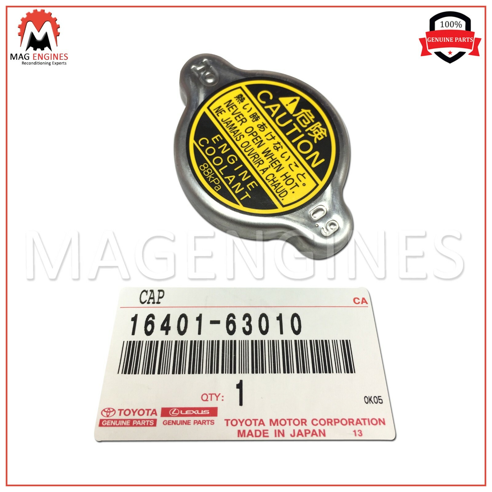 16401-63010 GENUINE OEM CAP SUB-ASSY (FOR WATER OUTLET) 1640163010 | eBay