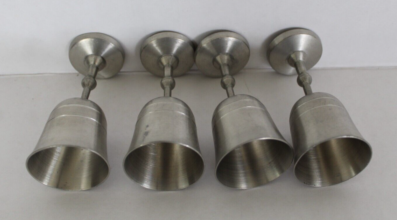 Vintage Hagness Pewter Cordial Stemmed Cups Made in Norway Set of 4 ...