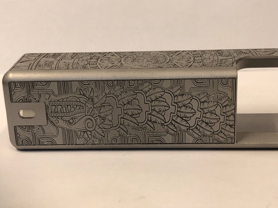 Custom DEEP Laser engraved Glock 19 Slide Gen 3 g19 Aztec calendar ...