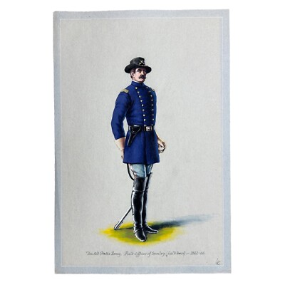 Civil War: Union Army Cavalry Officer Uniform Study, Hand Colored, 1861 ...