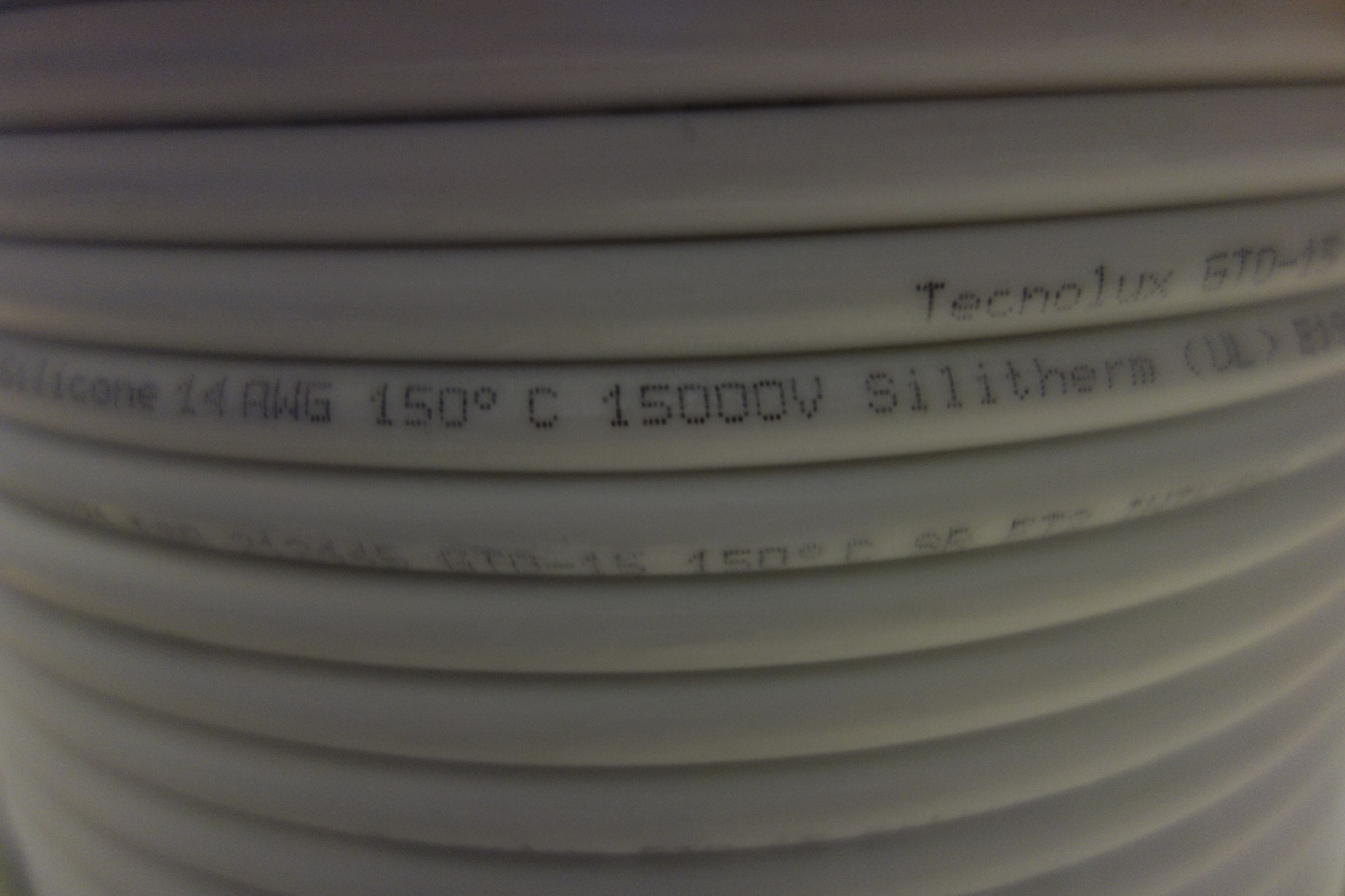 NEON GTO WIRE, WHITE High Voltage SILICONE Cable for Neon Transformer ...