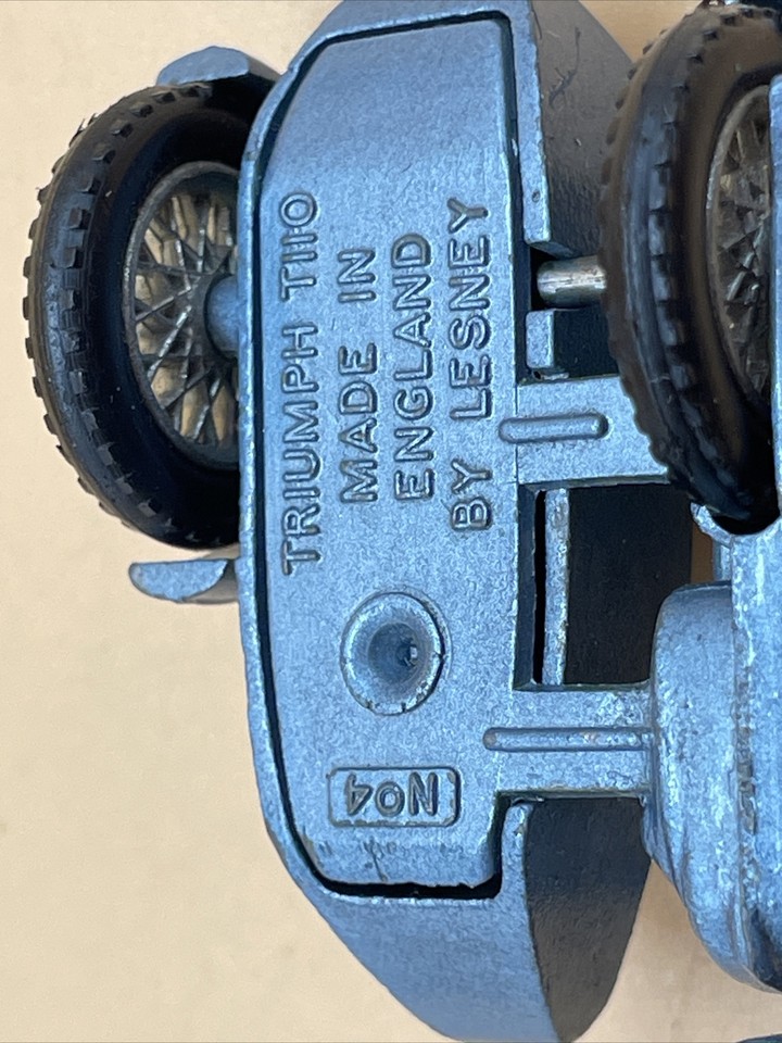 Triumph Matchbox Lesney Motorcycle T110 Sidecar Box and sidecar No.4 ...