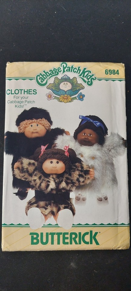 Cabbage Patch Kids Butterick Sewing Pattern Uncut Doll Clothes FREE ...
