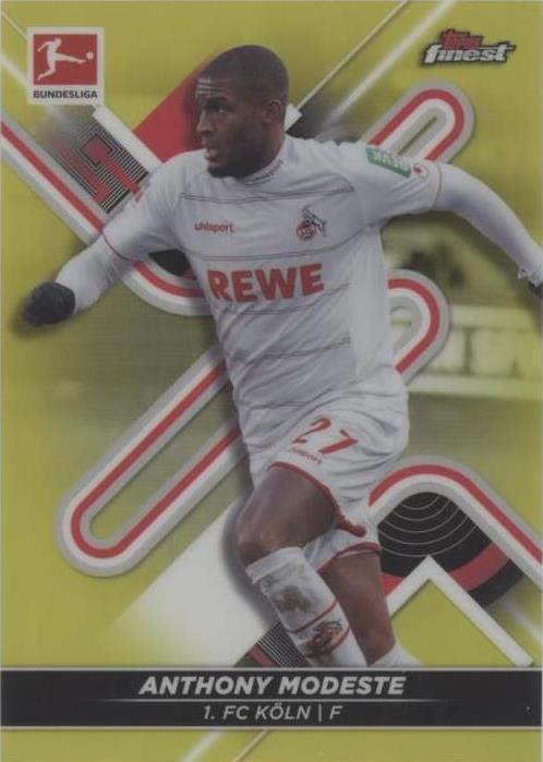 2021-22 Topps Finest Bundesliga - Anthony Modeste #88 Yellow Refractor ...
