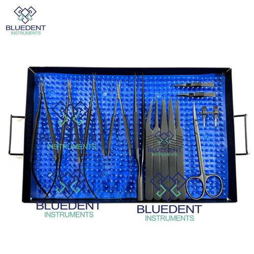 Hand Surgery Basic Set of Micro Surgical Instruments with Cassete Black | eBay