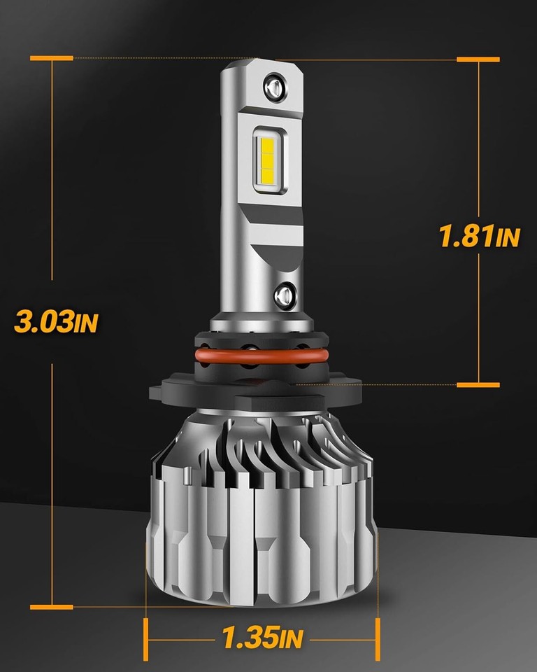 SEALIGHT 2PCS S6 9012 LED Headlight Bulb Conversion Kit 6500K White ...