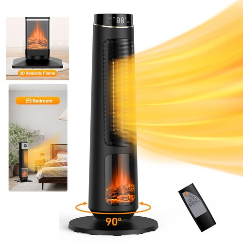 Space Heater 1500W Electric Ceramic Tower Heater with Remote Control 12 Timer US | eBay