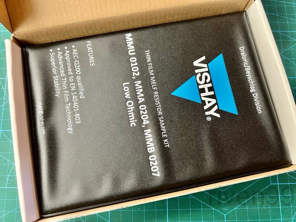 Vishay Low Ohmic 1420pc MELF Resistor Sample Book, Kit, 0.1 to 9.1 Ohm ...