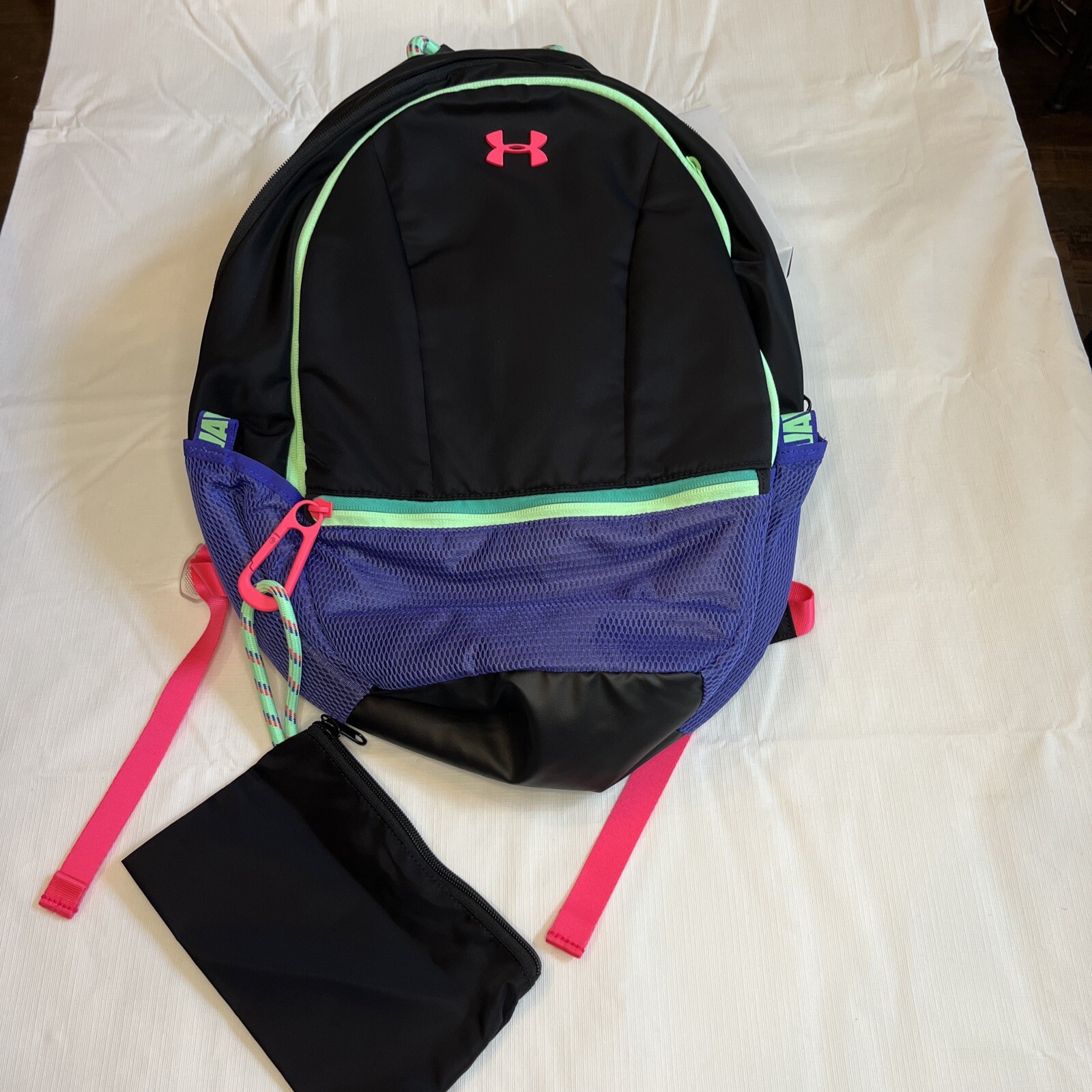 Under Armour backpack and Wristlet Purple, Pink, Black, & Green, Youth ...