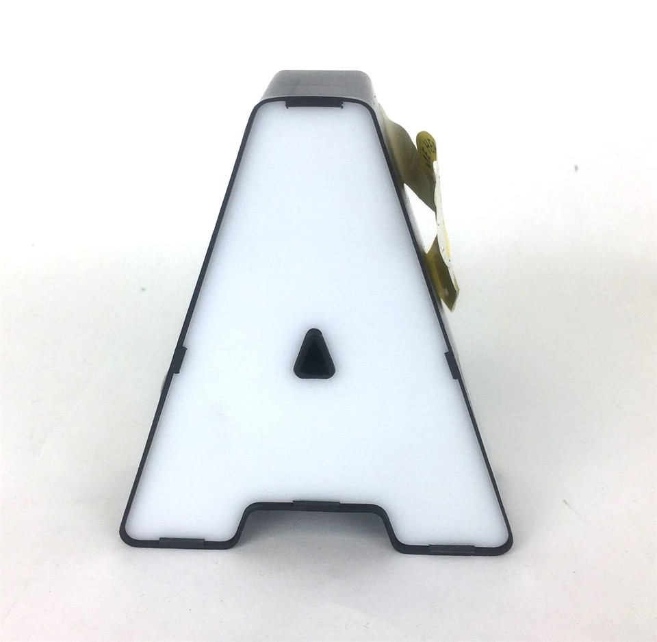 Letter A LED Light 4" Monogram Marquee Mini Tabletop Nightlight w/ 4-Hr ...