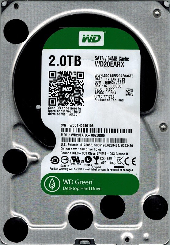 Western Digital WD20EARX-00ZUDB0 2TB DCM: HBRCNV2AAB | eBay