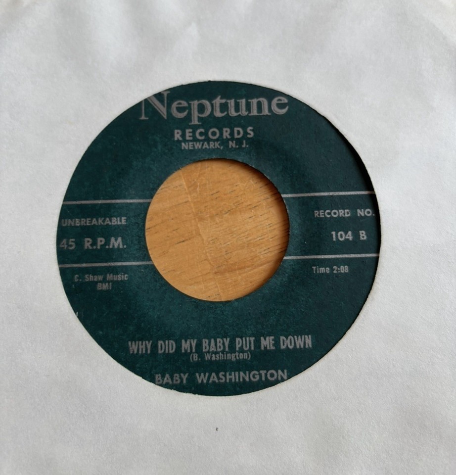 Baby Washington: The Bells/Why Did My Baby Put Me Down 45 Neptune VG+ ...