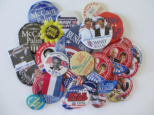 Huge Republican Presidential Button Collection-Bush/McCain/Dole/Romney ...