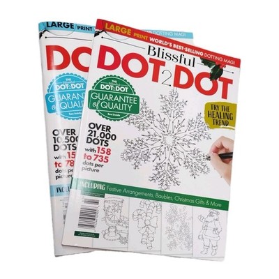 2 Blissful Dot 2 Dot Magazines Over 21,000 Dots Large Print Easy Read ...