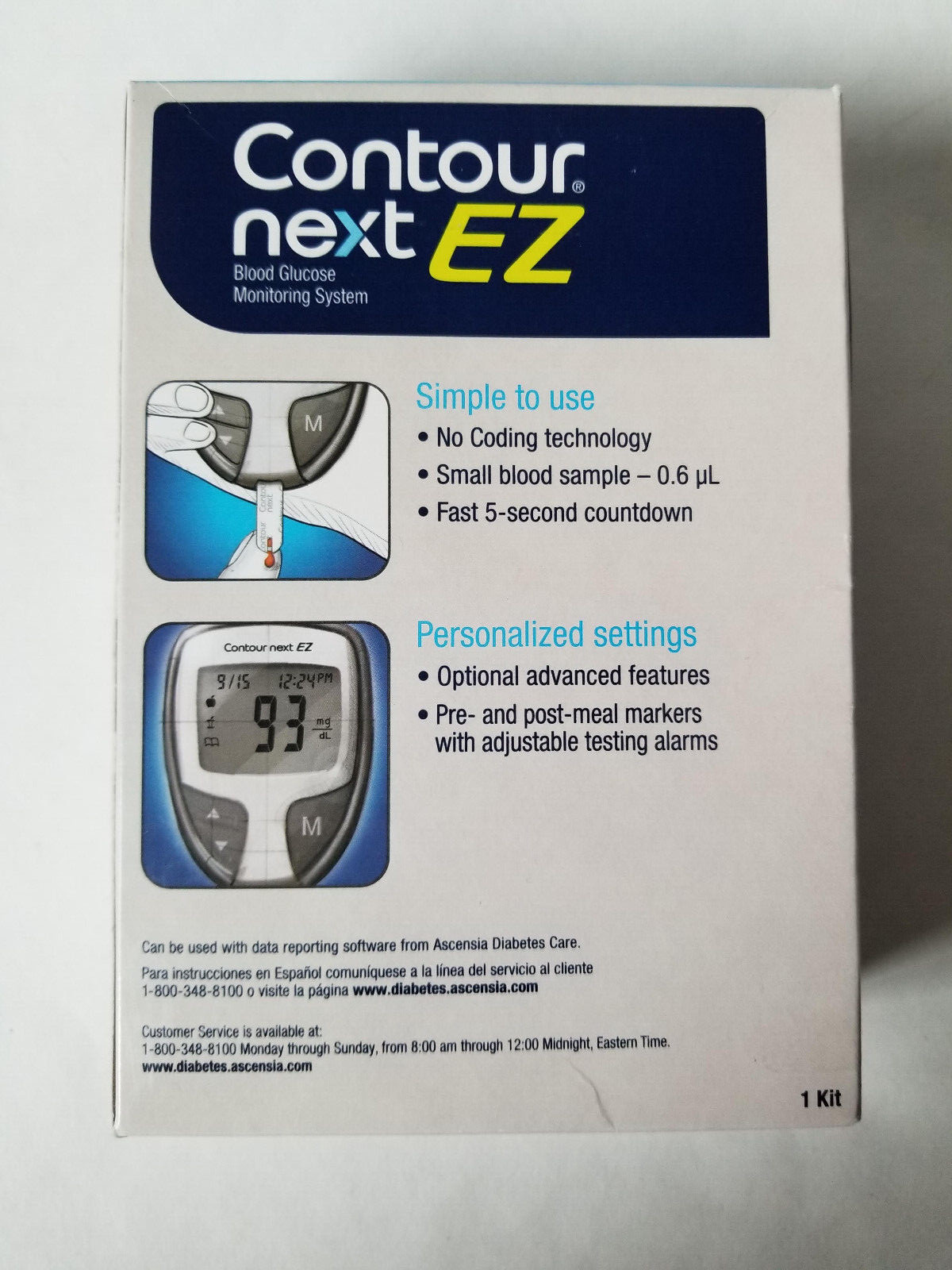 CONTOUR NEXT EZ Blood Glucose Monitoring System, 59% OFF