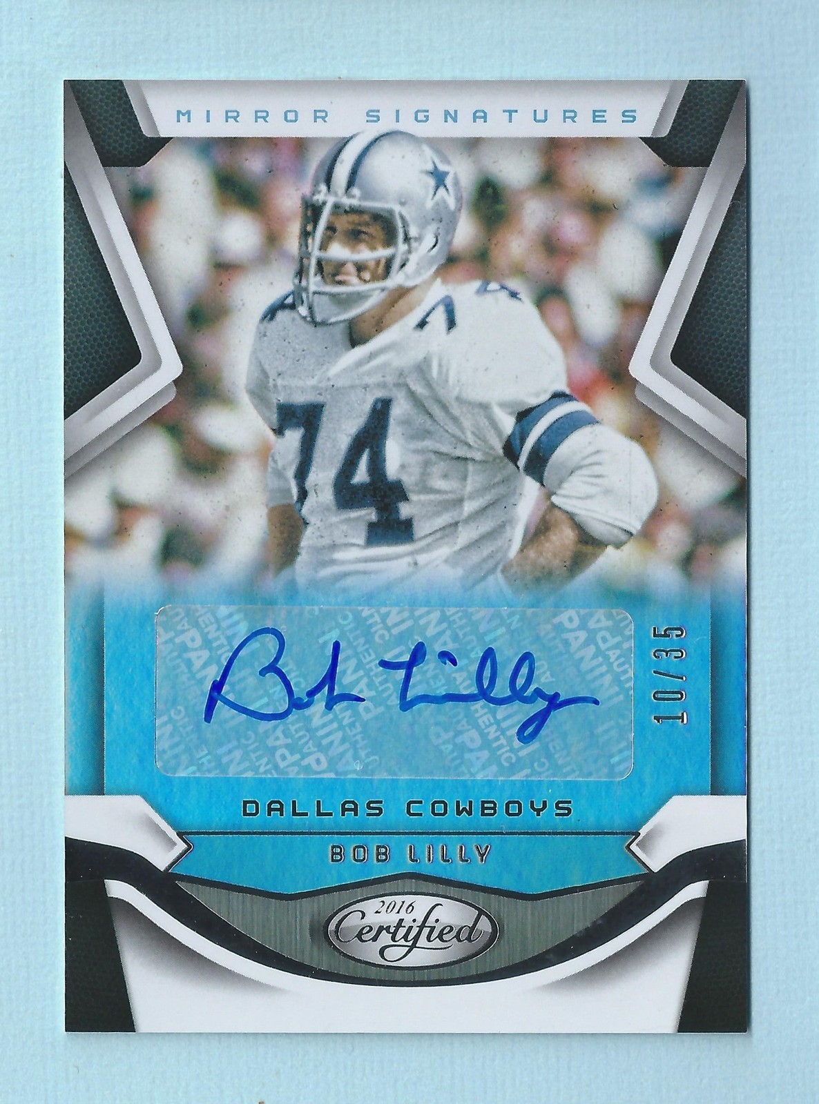 BOB LILLY 2016 CERTIFIED MIRROR SIGNATURES AUTOGRAPH AUTO /35 COWBOYS ...