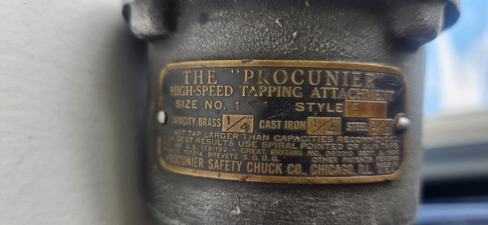 Procunier High-Speed Tapping Head Size 1 Style E 3/16" Steel, 1/4" Soft ...