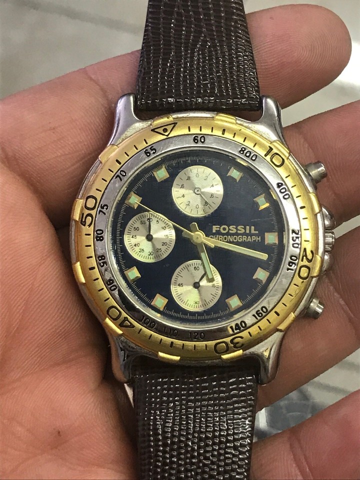 Vintage Fossil CH-2218 Chronomaster Special Edition Set 2-Tone Men’s ...