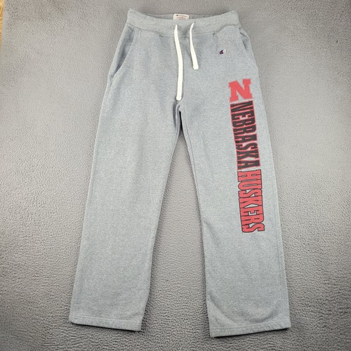 Nebraska Huskers Sweatpants Mens Medium Gray Straight NCAA Football ...