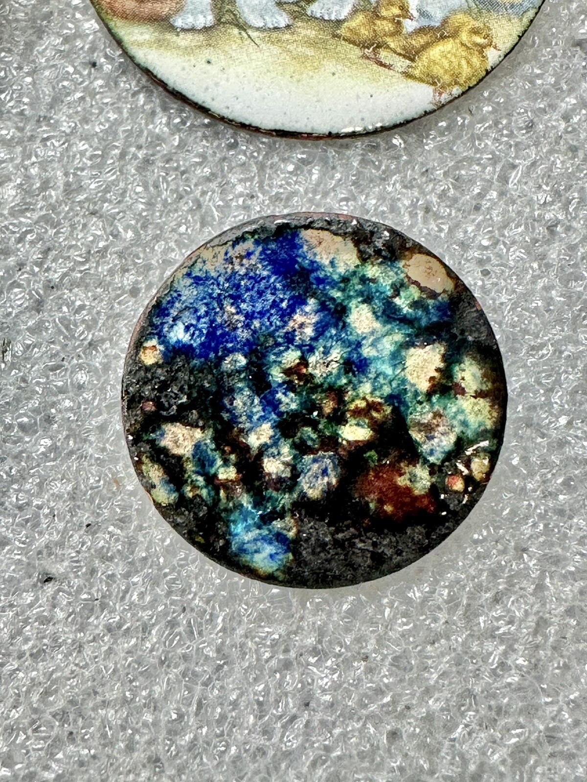 10 Painted Copper Brooches Smiley Face Tie Die Kittens - Gem