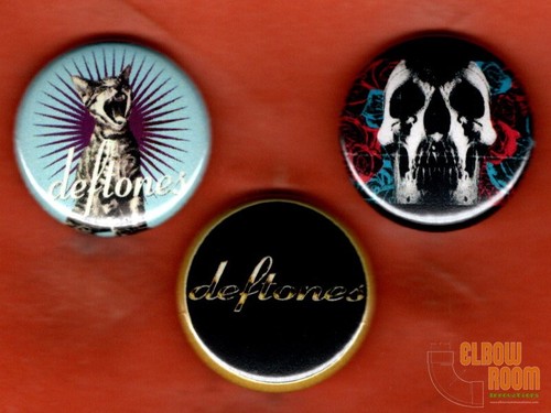 Set of three 1" Deftones pins buttons band group | eBay
