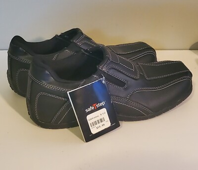 Safe T Step Youth Slip On Dress Shoes Comfort Black Size 6.5 Slip ...
