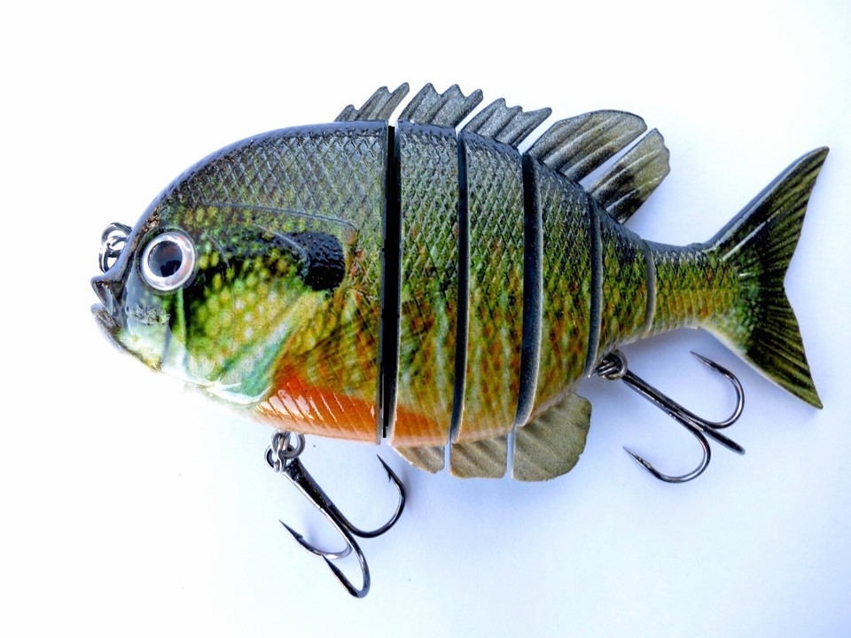 4 inch Blue Gill Fishing Lure crank bait swimbait for Large Mouth Bass ...