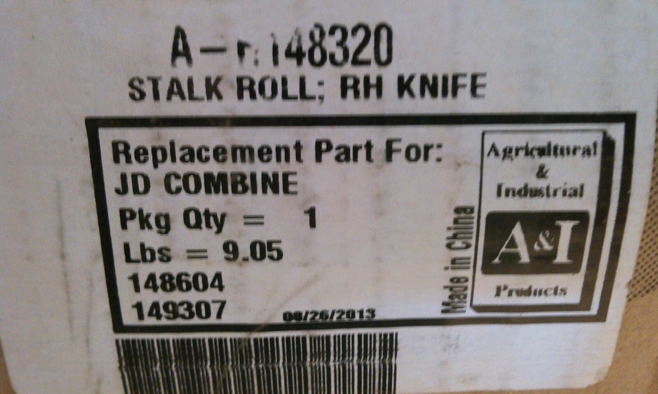 H148320 JOHN DEERE RIGHT HAND STALK ROLL | eBay