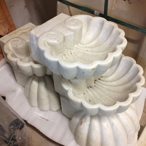 Holy Water Font Shell Gr. Sink IN Marble Shell Form Sink | eBay
