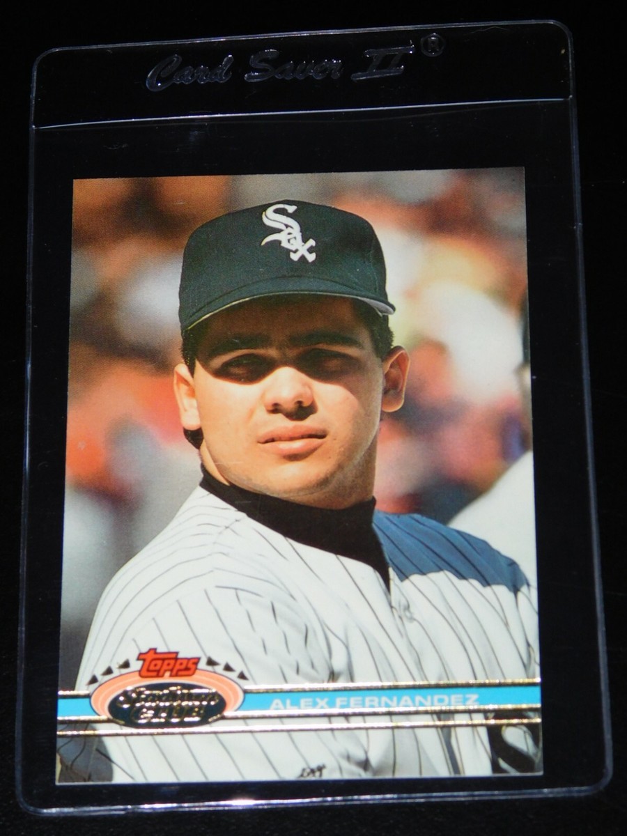 1991 Topps Alex Fernandez Chris Cron Autographed Baseball Card