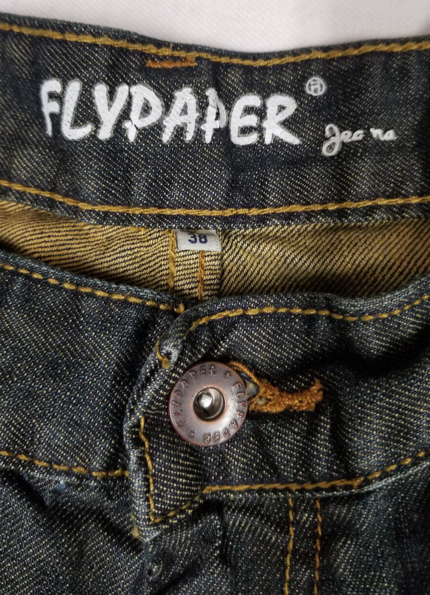 Flypaper Jeans denim shorts men waist sz 38 dark blue 5 pocket | eBay