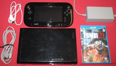 Nintendo Wii U 32GB Console + Gamepad w/ Cords TESTED & WORKING ...