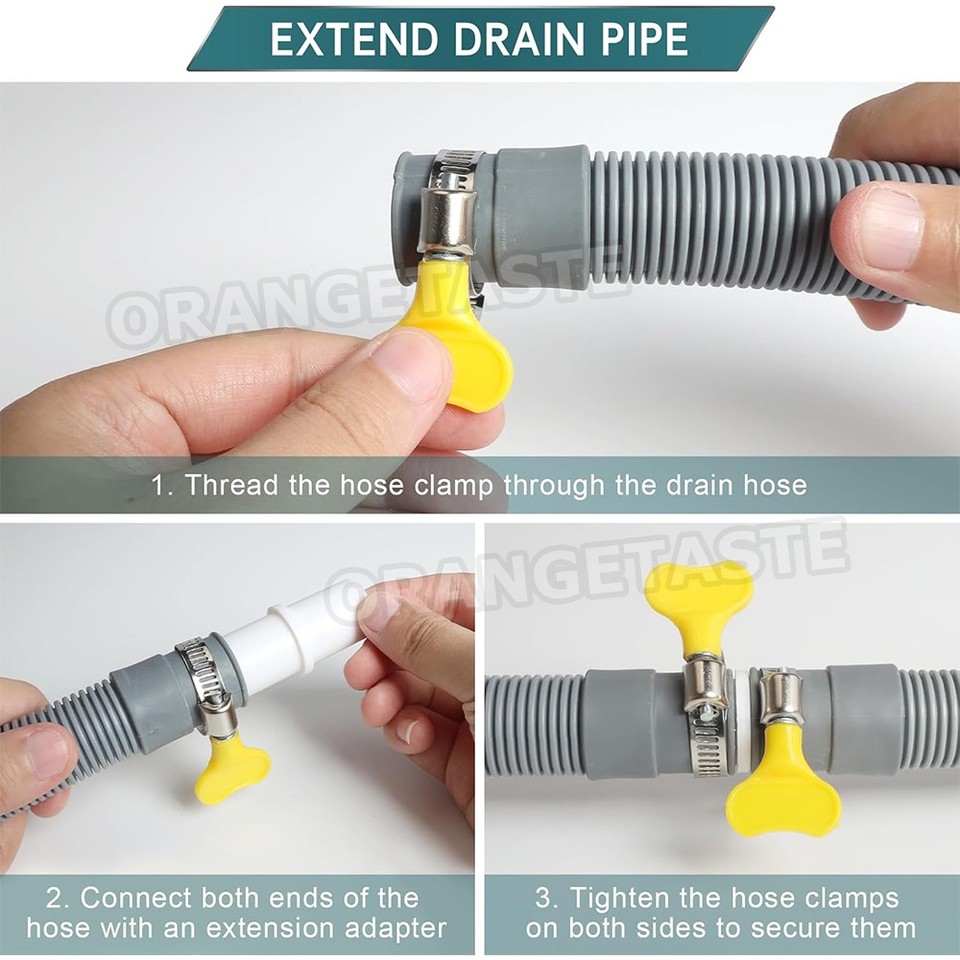 Universal Washing Machine Dishwasher Drain Hose Extension Pipe For ...