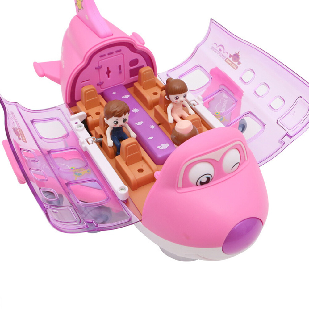 new Aeroplane Toys Cartoon Electric Toy Plane Gifts for Children (Pink ...