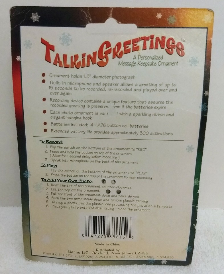 Vintage Talking Greetings A Personalized Message Keepsake Photo ...