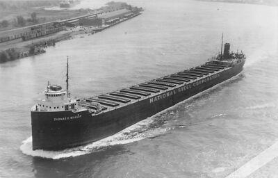 SHIP SS THOMAS E. MILLSOP NATIONAL STEEL Great Lakes Freighter Maritime ...