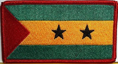 São Tomé Príncipe Flag Patch W/ VELCRO® Brand Fastener Red Border #27 | eBay