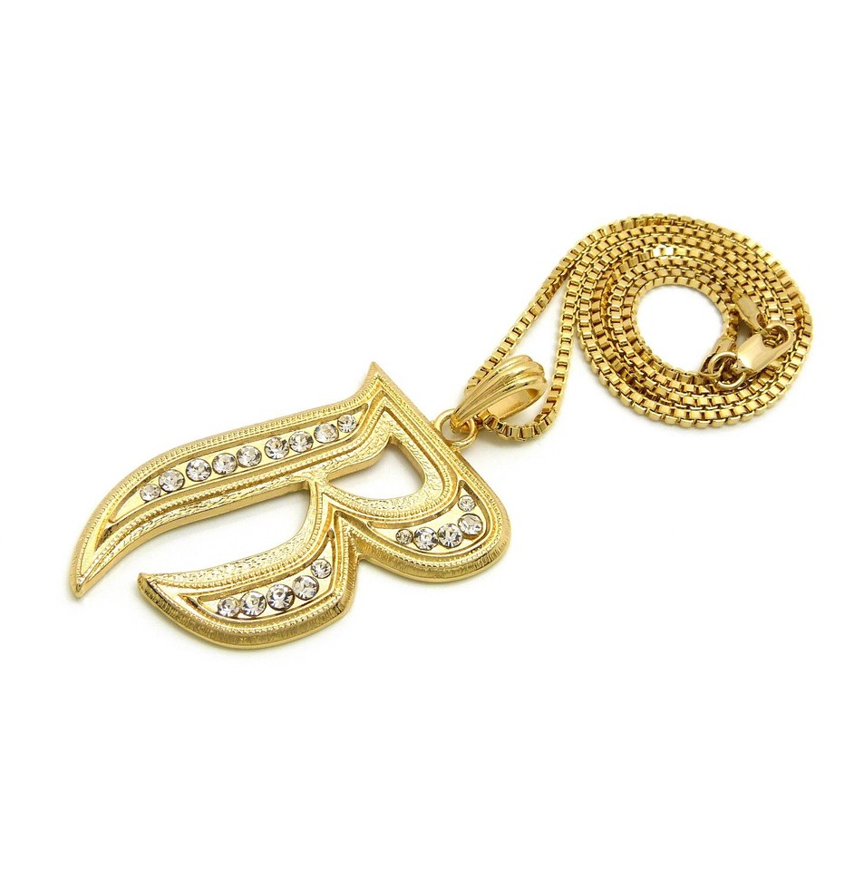 NEW 'R' RUFF RYDERS PENDANT & 24" VARIOUS CHAINS HIP HOP NECKLACES ...