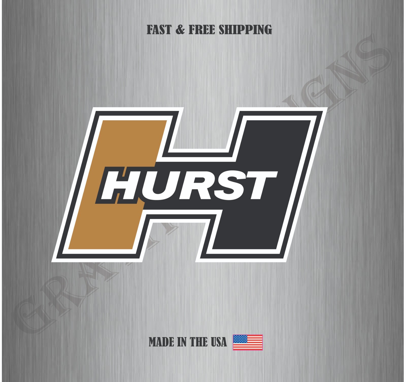Hurst Black and Gold Vinyl Sticker Decal Car Bumper Truck Laptop Water ...
