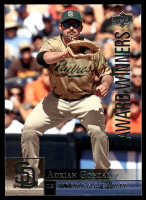 Adrian Gonzalez 2009 Upper Deck #960 Award Winners San Diego Padres | eBay