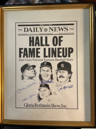 MICKEY MANTLE Hank Bauer CATFISH HUNTER Harmon Killebrew Signed ...