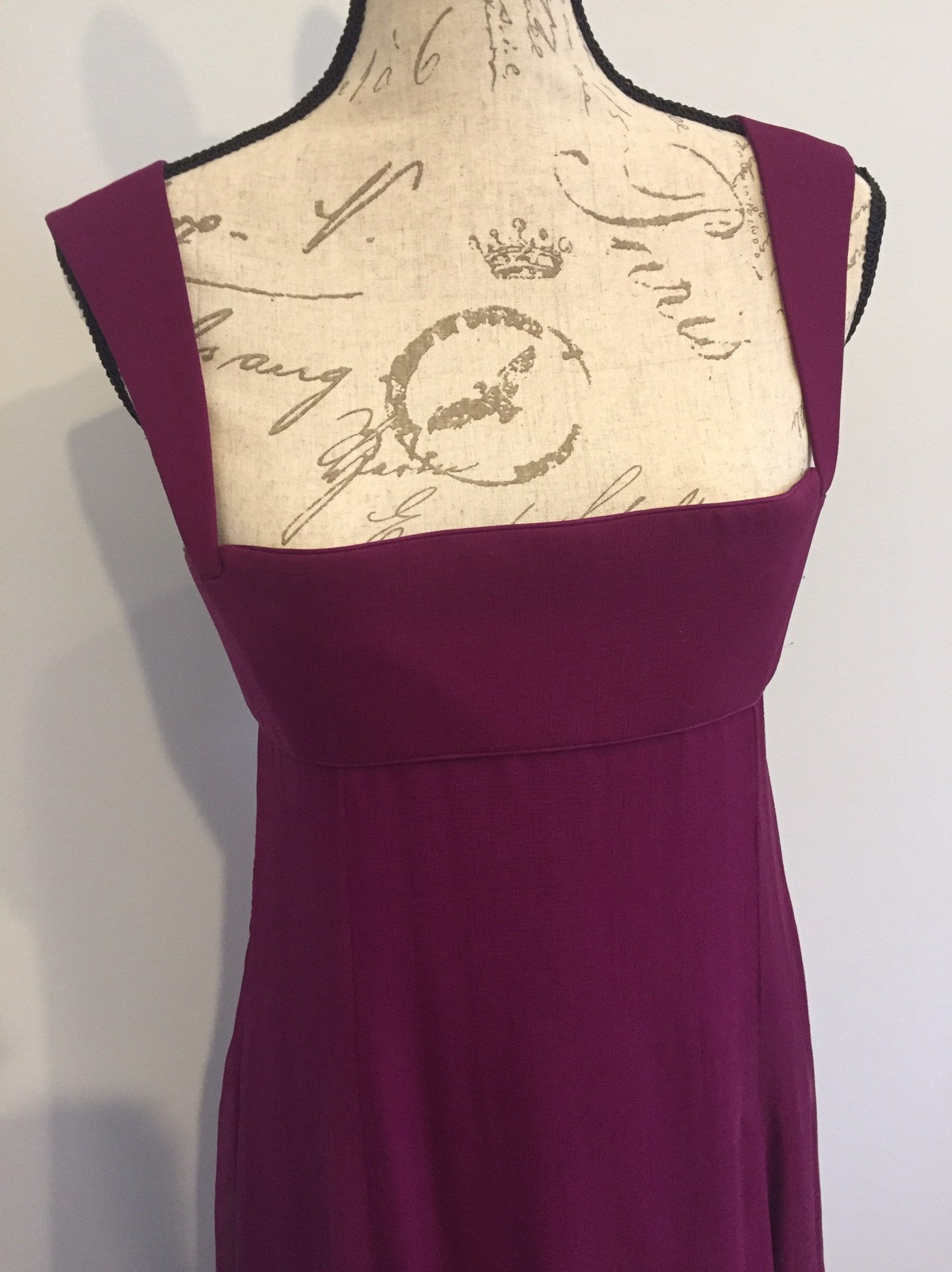 Yves Saint Laurent Authentic Edition Soir Purple Silk Evening Gown Size ...