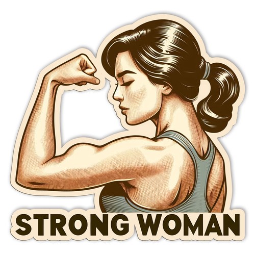 Strong Women Stickers Funny Anti-Valentine Joke Stickers Vinyl Size 5in ...