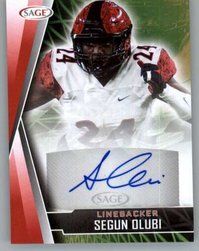 2022 Sage High Series Autographs Red #A-SO Segun Olubi RC Rookie AUTO ...